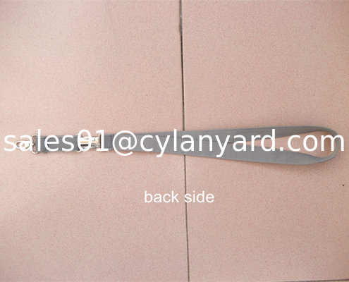 Polyester and woven ribbon double layered lanyards, China high grade metal buckle lanyards supplier
