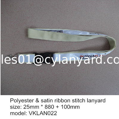 Customized corporate logo satin layered lanyards, China lanyard factory for neck lanyards, supplier