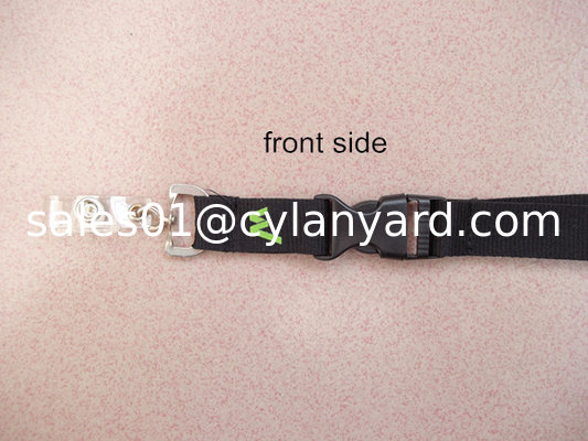 Cheap simple polyester lanyard, tailored flat polyester lanyard,China factory direct price supplier