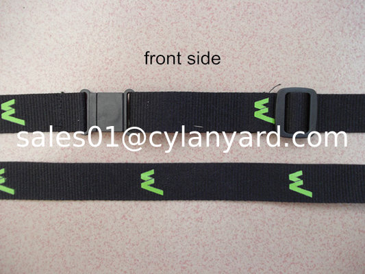Cheap imprinted polyester neck lanyard, simple flat polyester lanyard with badge holder supplier