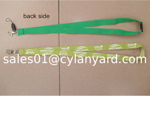 Cheap simple polyester lanyard, tailored flat polyester lanyard,China factory direct price supplier