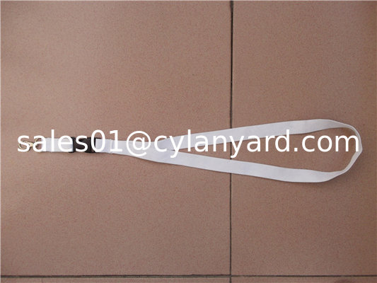 Economic polyester badge lanyards, China factory cheap simple flat polyester neck lanyards supplier