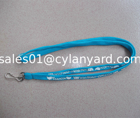 Polyester tubular lanyards with swivel hook J hook, China factory polyester tube straps, supplier