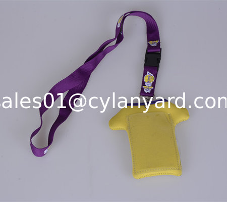 Polyester neck lanyard with Spandex mobile phone holder, smart phone holder neck lanyards supplier