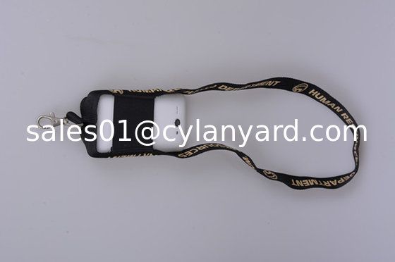 Polyester neck lanyard with Spandex mobile phone holder, smart phone holder neck lanyards supplier