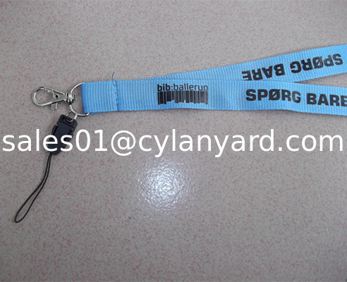 Cheap flat polyester lanyard with phone string, polyester mobile phone hanging lanyards, supplier