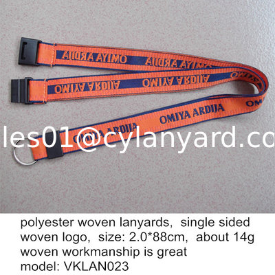 Polyester woven neck lanyards with retractable badge reel,flat jacquard neck strap lanyard supplier