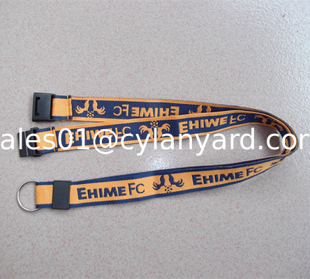 polyester jacquard logo neck lanyards,China factory for polyester flat woven neck lanyards supplier