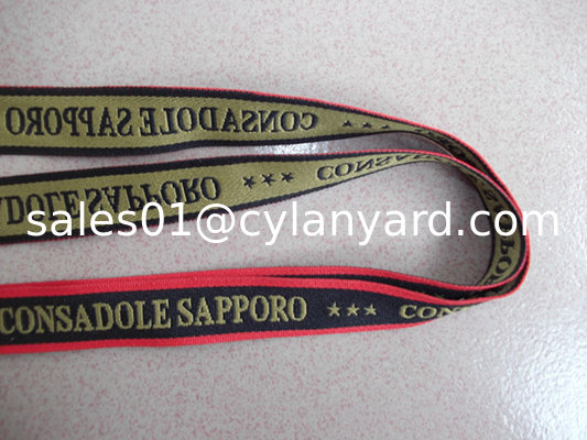 Flat woven neck strap with retractable badge reel, retractable yoyo reel jacquard lanyards supplier
