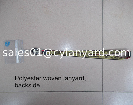 Polyester woven neck lanyards with retractable badge reel,flat jacquard neck strap lanyard supplier
