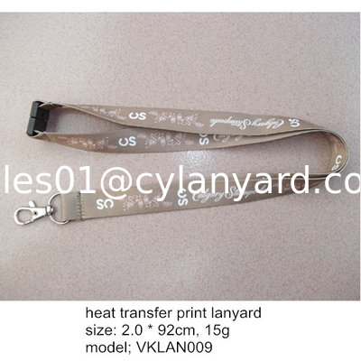 Dyed sublimation print neck lanyards with mobile phone string, heat transfer neck lanyards supplier