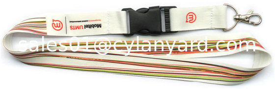 Personalized sublimation print badge lanyards, exquisite heat transferred print lanyards supplier