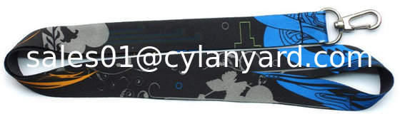 Personalized sublimation print badge lanyards, exquisite heat transferred print lanyards supplier
