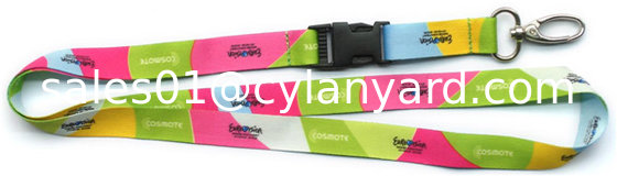 Sublimation neck lanyards with metal bottle opener, wholesale heat transfer print lanyards supplier
