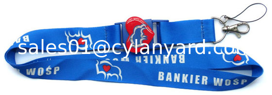 Exquisite dye sublimation print badge lanyards, wholesale heat transferred print lanyards supplier