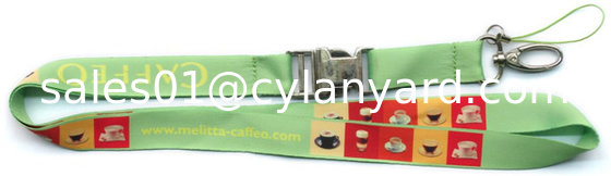 Exquisite dye sublimation print badge lanyards, wholesale heat transferred print lanyards supplier