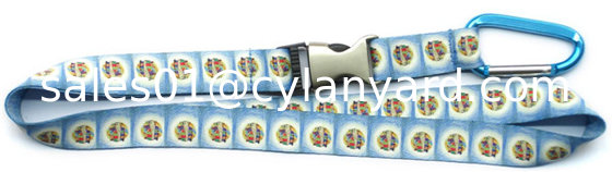 Exquisite dye sublimation print badge lanyards, wholesale heat transferred print lanyards supplier