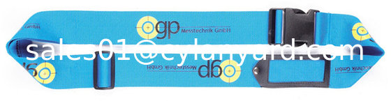 Secure luggage belt lanyards with lock, premium quality polyester luggage belt cheap price supplier