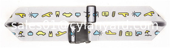 Plain polyester belt lanyards for luggage bag security, China factory direct, 5*98cm, 35g, supplier