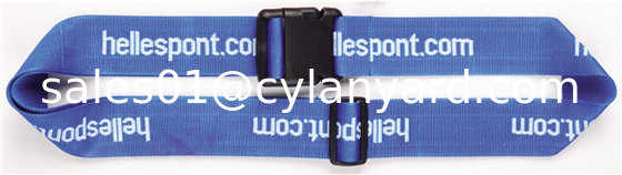 polyester secure luggage belt lanyard with digit lock,woven logo,China factory cheap price supplier