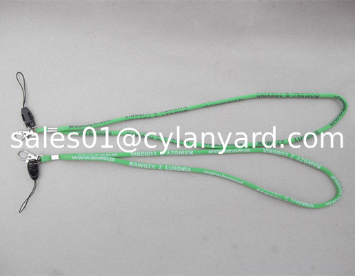 Jacquard fabric cord rope neck straps, elastic fabric cord rope phone holder strap lanyard supplier