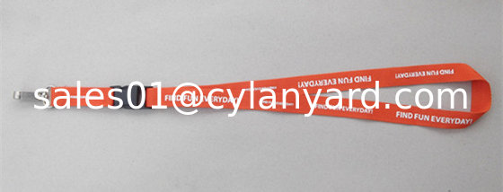 Corporate logo polyester ID card badge lanyards, cheap silkscreen print polyester lanyards supplier
