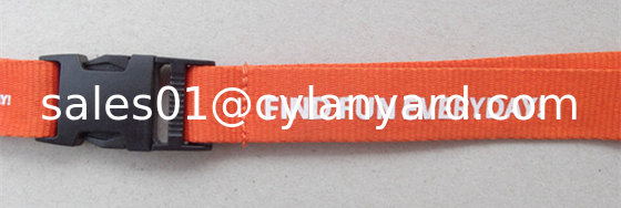 Corporate logo polyester ID card badge lanyards, cheap silkscreen print polyester lanyards supplier