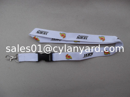 Polyester corporate logo screen printed neck lanyards, cheap safety breakaway neck straps, supplier