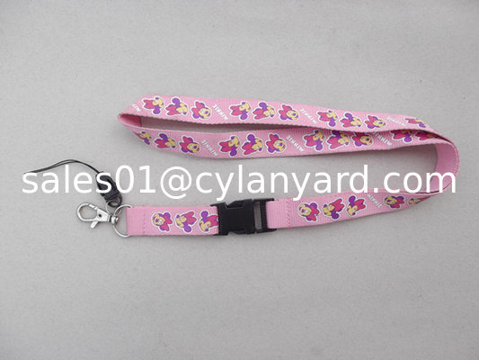 Thick heavy duty polyester neck straps with detachable side release buckle & phone string supplier