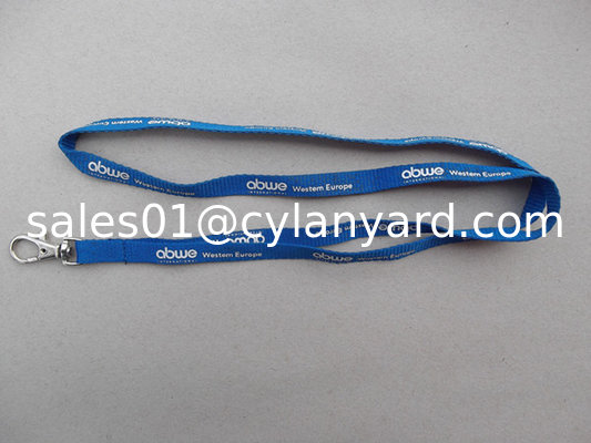 China factory wholesale flat polyester neck straps,screen printed,quality guaranteed, supplier