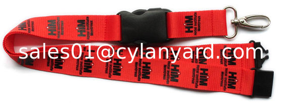 China lanyard manufacturer for custom print polyester neck lanyard with detachable buckle supplier