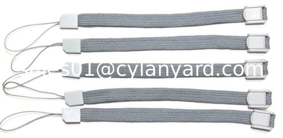 Shiny Satin wrist loop lanyards with mobile phone string holder, satin wristlet strap loop supplier
