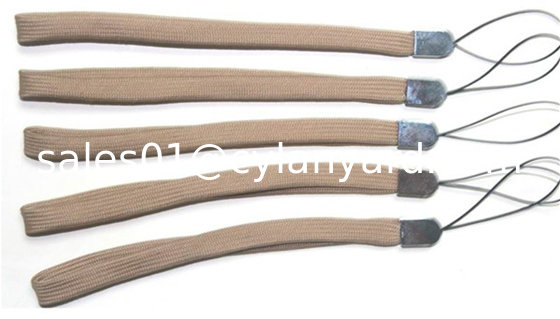 Shiny Satin wrist loop lanyards with mobile phone string holder, satin wristlet strap loop supplier