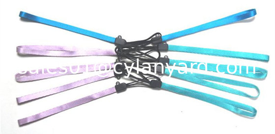 Shiny Satin wrist loop lanyards with mobile phone string holder, satin wristlet strap loop supplier