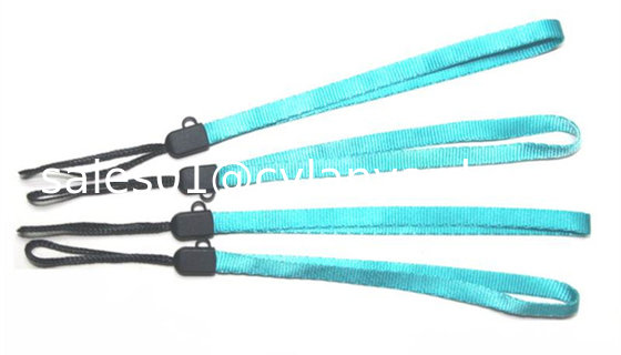 Shiny nylon wrist lanyards with mobile phone string,China factory for nylon wristlet strap supplier