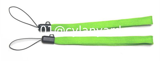 Polyester wrist lanyard with badge ID card, imprinted polyester wristlet loop straps, supplier