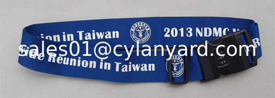 China polyester luggage belt lanyards with lock, secure for your luggage bag, good value ! supplier