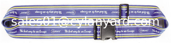 Customized polyester luggage bag belt lanyards with digit lock,secure for your luggage bag supplier