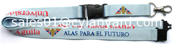China lanyard supplier for cheap polyester woven neck lanyards, embroidered logo lanyards supplier