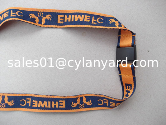 Business promotion giveaways polyester jacquard woven neck lanyard strap,2*90cm, MOQ300pcs supplier
