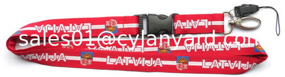 Custom tailor polyester woven neck lanyard strap with jacquard weave logo,2*90cm,MOQ300pcs supplier