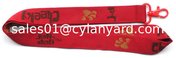 China lanyard factory for polyester woven neck lanyard strap with jacquard weave logo, supplier