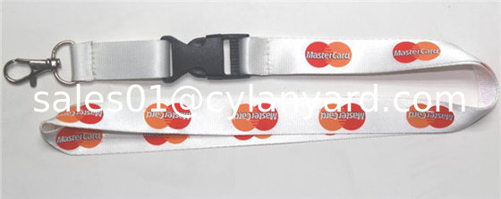 High graded nylon badge lanyard with rivet and ABS release buckle supplier