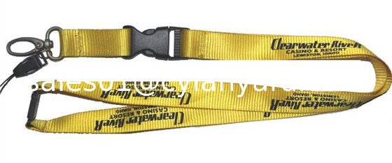 Premium flat nylon neck lanyards, plastic rotary detachable buckle, safety nylon lanyards supplier