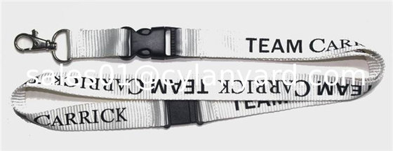 Luxurious heavy duty nylon neck lanyard straps with plastic rotary safety release buckle supplier