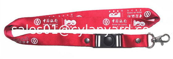 Luxurious heavy duty nylon neck lanyard straps with plastic rotary safety release buckle supplier