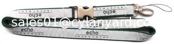 Tailor made promotional giveaway polyester and jacquard ribbon double layered neck lanyard supplier