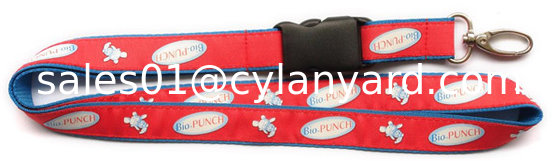 Custom promotion giveaway gift polyester neck lanyard with  jacquard logo ribbon stitched, supplier
