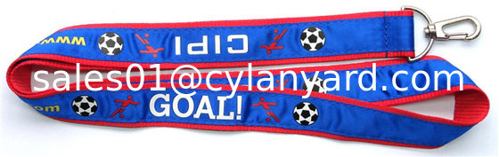 Polyester satin overlay neck straps with detachable side release buckle, sublimation print supplier