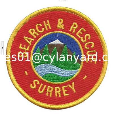Custom garment embroidered patches, China embroidery factory for embroidered emblem badges supplier